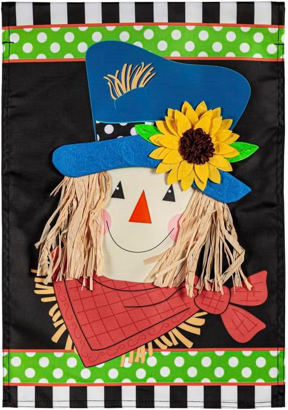 Scarecrow Friend Fall Garden Flag, Welcome Garden Flags Double Sided ...