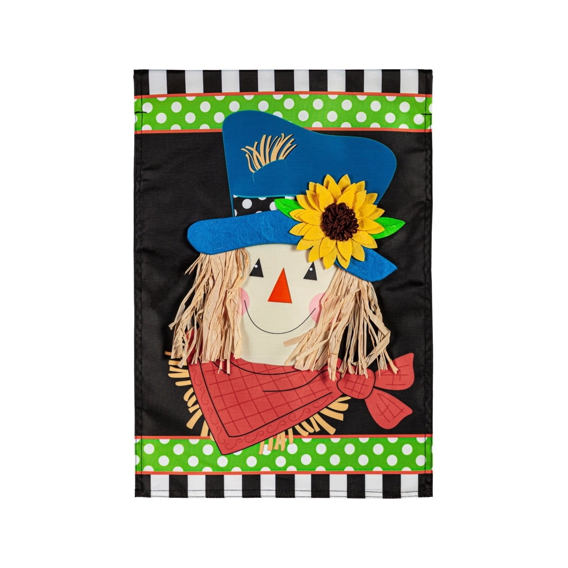 Scarecrow Friend Garden Applique Flag - Walmart.com