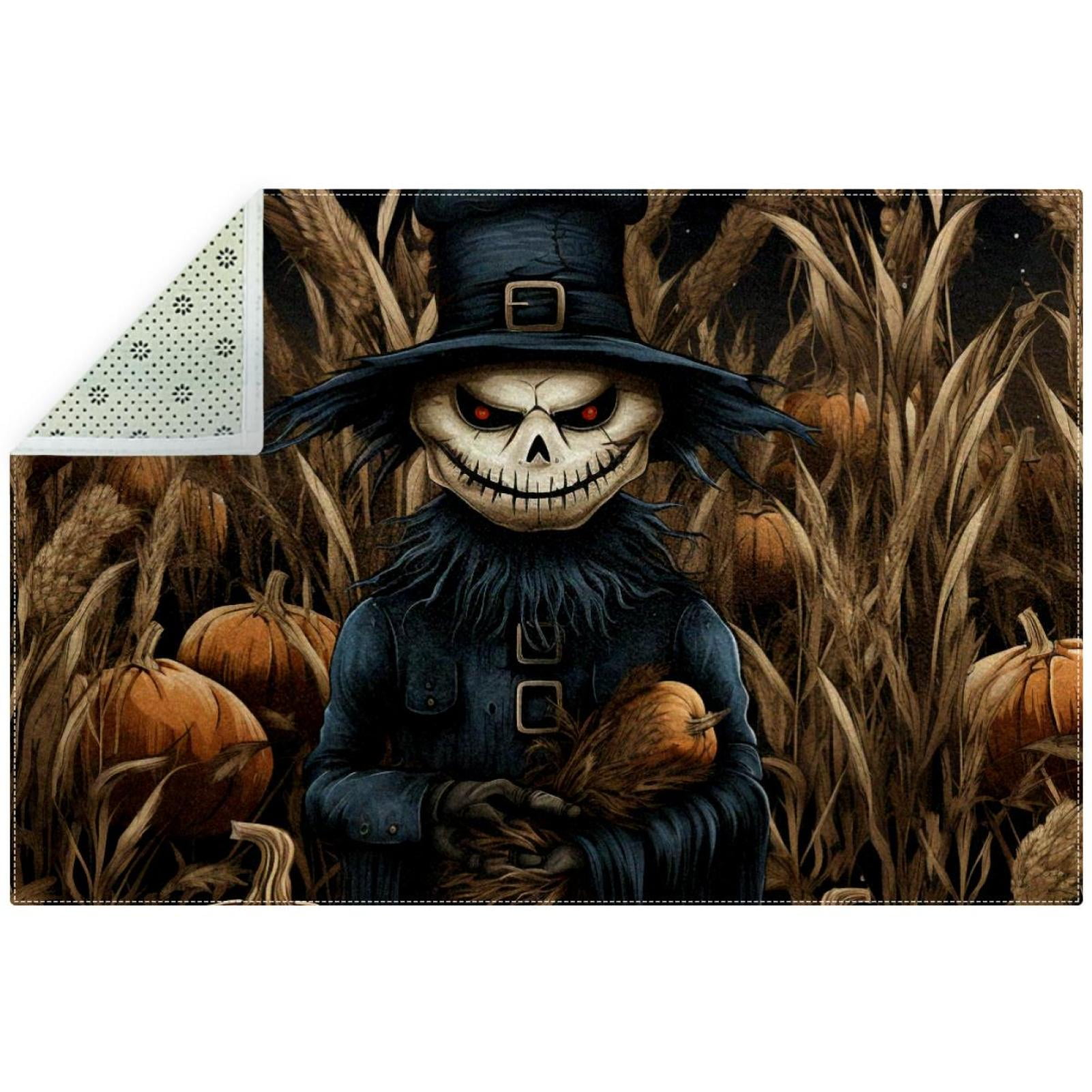 Scarecrow Gray Polyester Door Mat | Indoor/Outdoor Welcome Mat for Home ...
