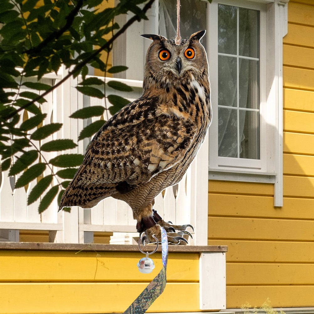Scarecrow Owl Bird ScarerHead Sound Realistic Fake 2D Repellent Not ...
