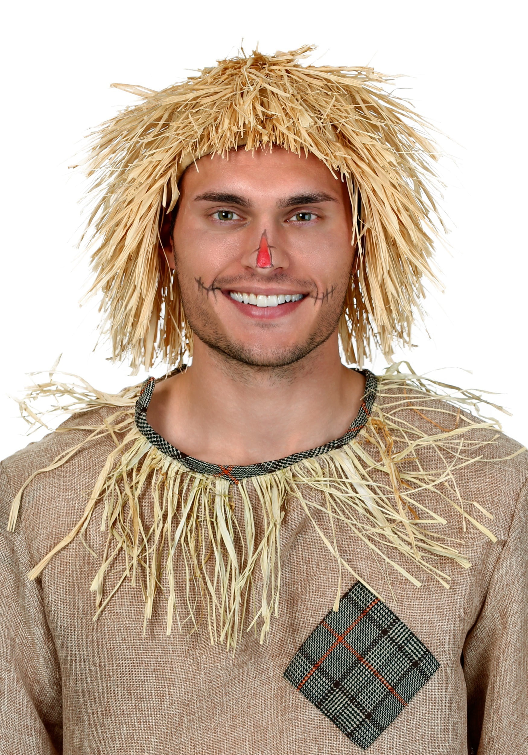 Adults Halloween Scarecrow Wig with Raffia Hair - Walmart.com