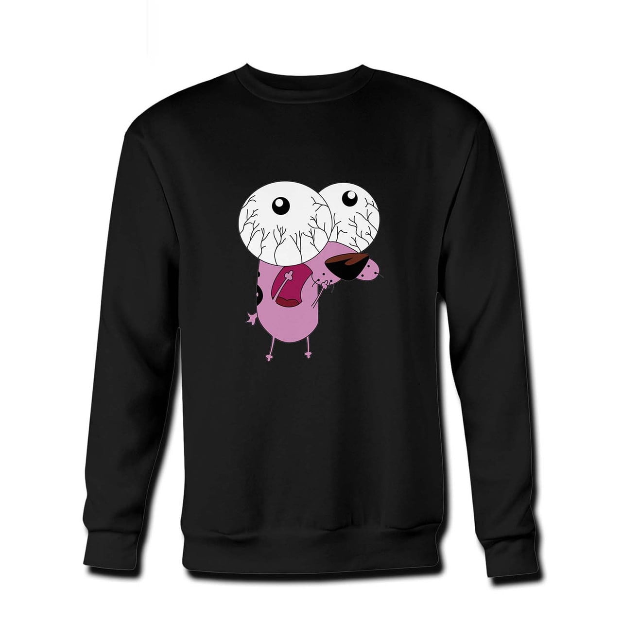 Scared Cartoon Eyes Courage the Cowardly Dog Fresh Best Crewneck ...