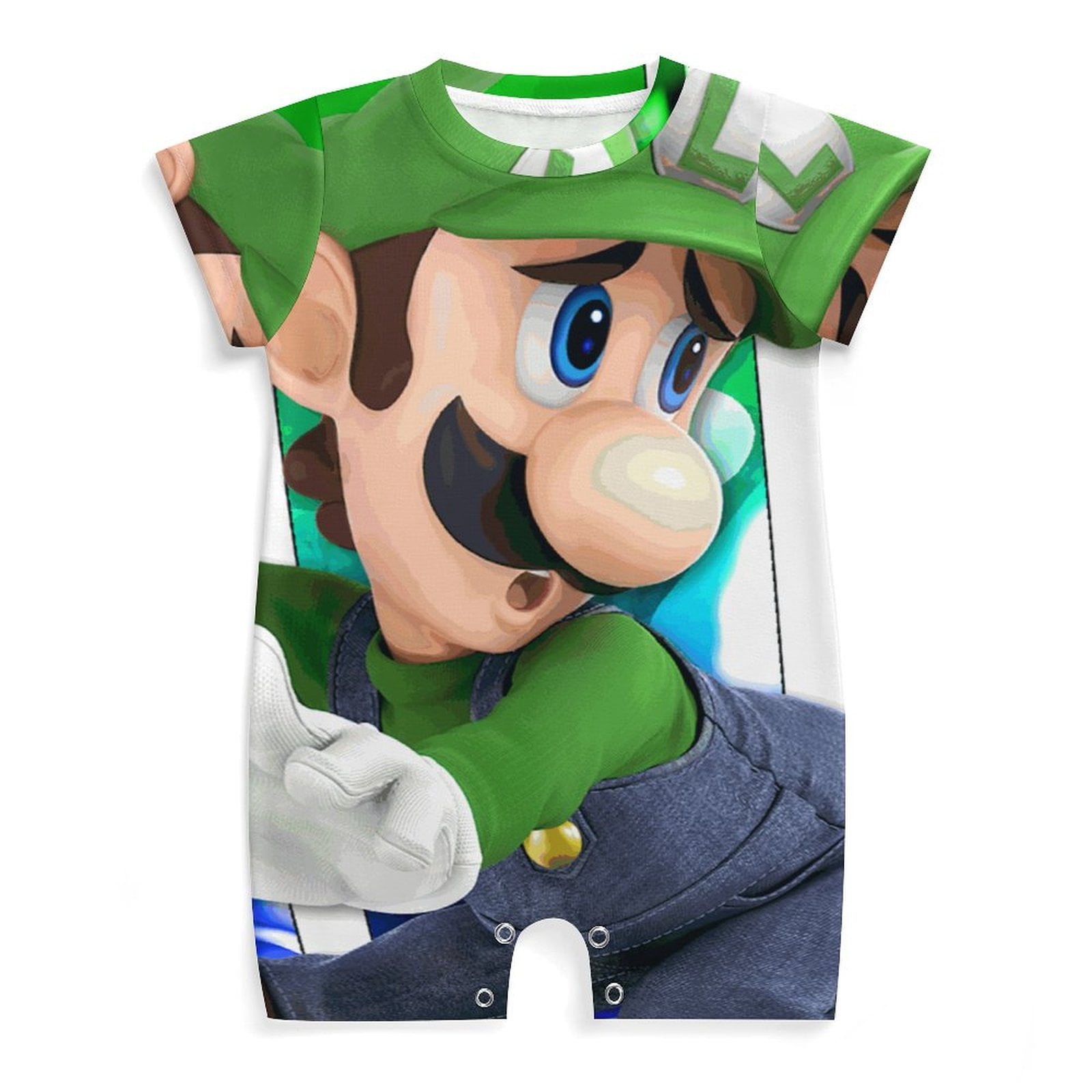 Scared Game Luigi's Mansion Baby One-Piece Rompers Short Sleeve ...