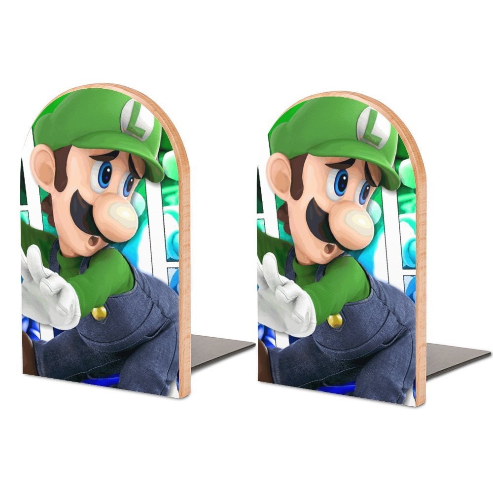 Scared Game Luigi's Mansion Bookends Wood Book Divider Decorative ...