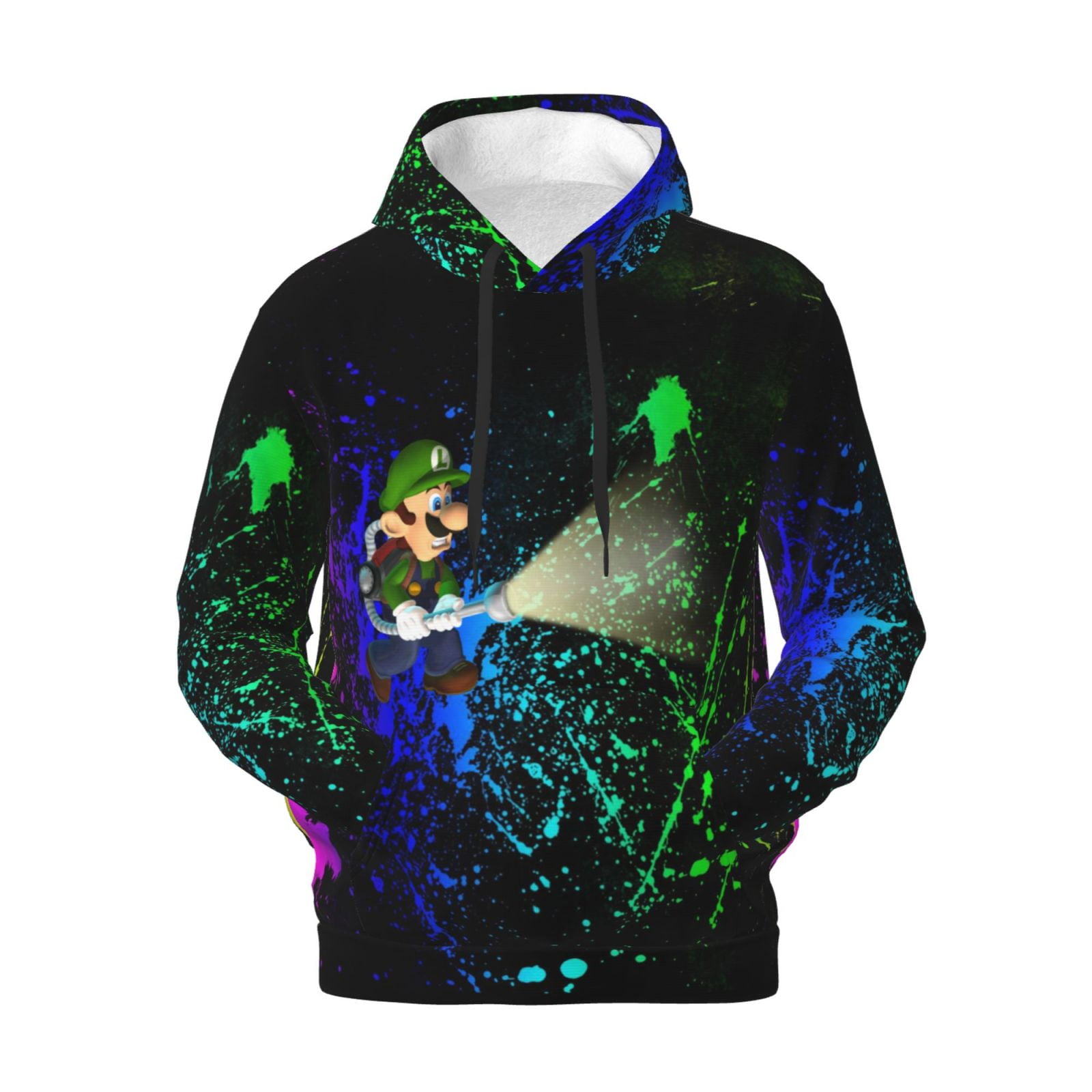 Scared Luigi's Mansion Men's Sweatshirt Hoodies Soft Plush Fleece ...