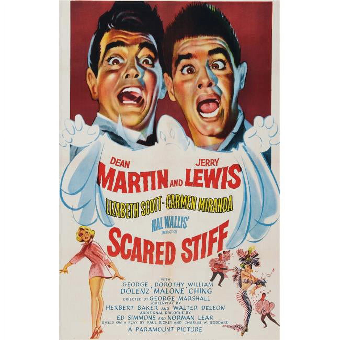 Scared Stiff Top From Left: Dean Martin Jerry Lewis 1953. Movie Poster ...