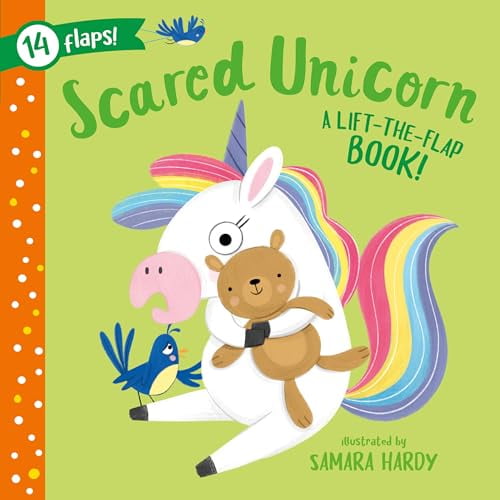 Pre-Owned Scared Unicorn: A Lift-The-Flap Book! 14 Flaps! (Board book ...