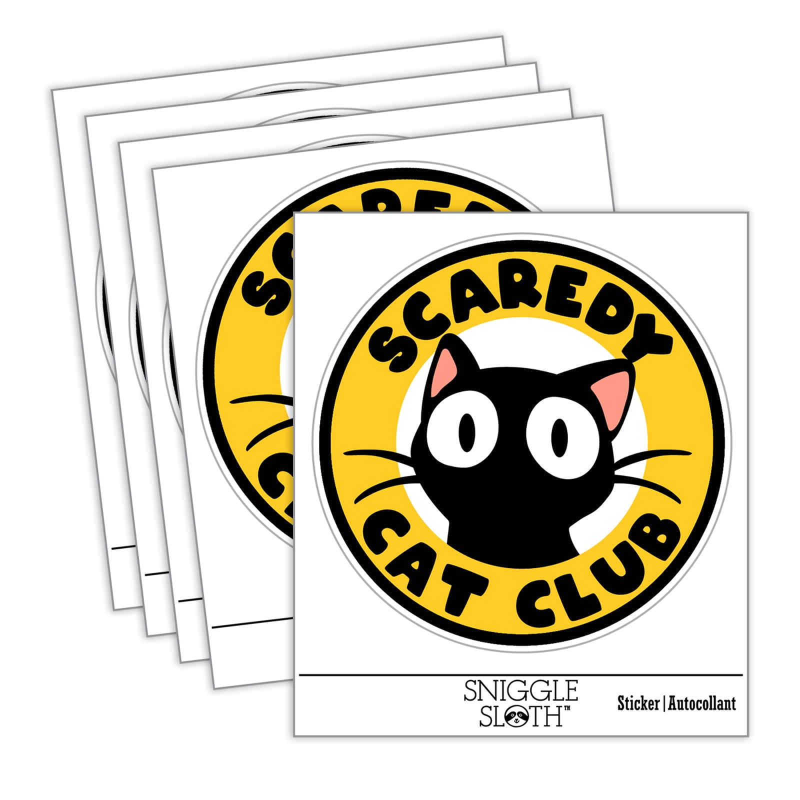 Scaredy Cat Club Car Window Bumper Water Bottle Phone Tablet Laptop ...