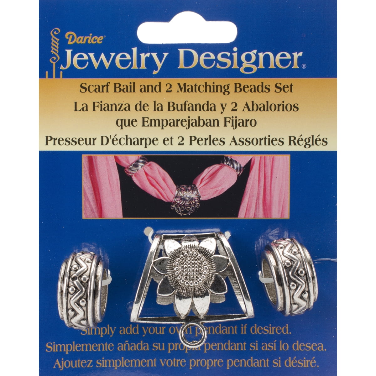 Scarf Bail & 2 Matching Beads Set-Sunflower, Pk 3, Darice - Walmart.com