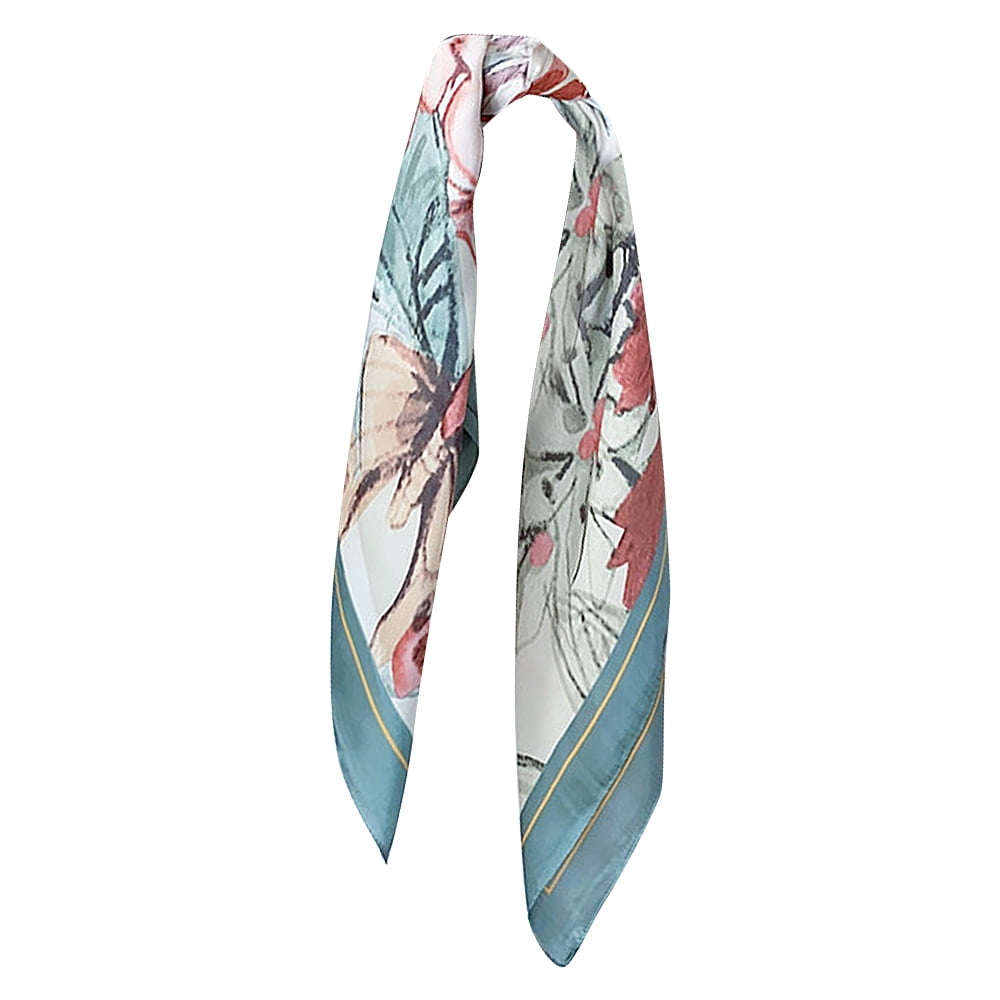 Scarf Medium Square Satin Head Neck Scarf for Women Hair Sleeping at ...