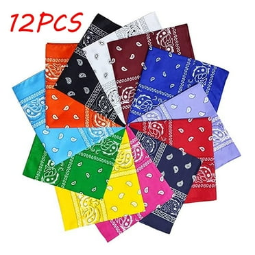Honeeladyy 21.65 Inches Bandanas Unisex Paisley Bandanas Colorful Multi ...