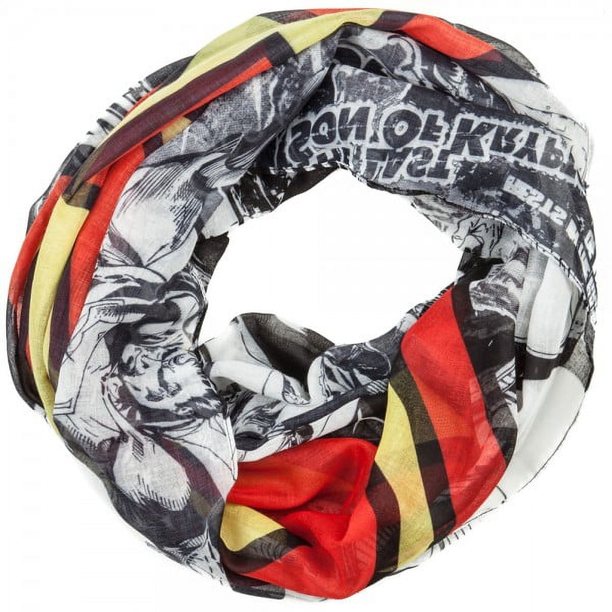 Scarf - Superman - Logo on Black/White Print Infinity New Licensed ...