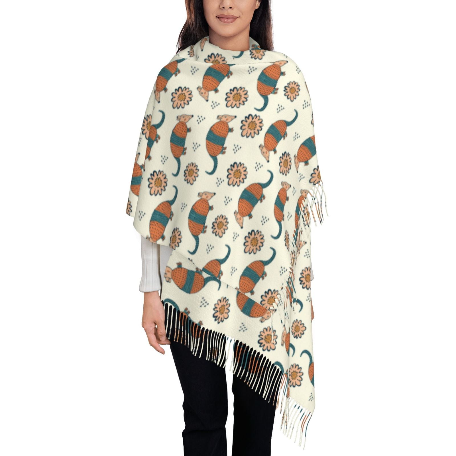 Scarf for Women, Colorful Armadillos1 Women's Scarf Shawls Imitation ...