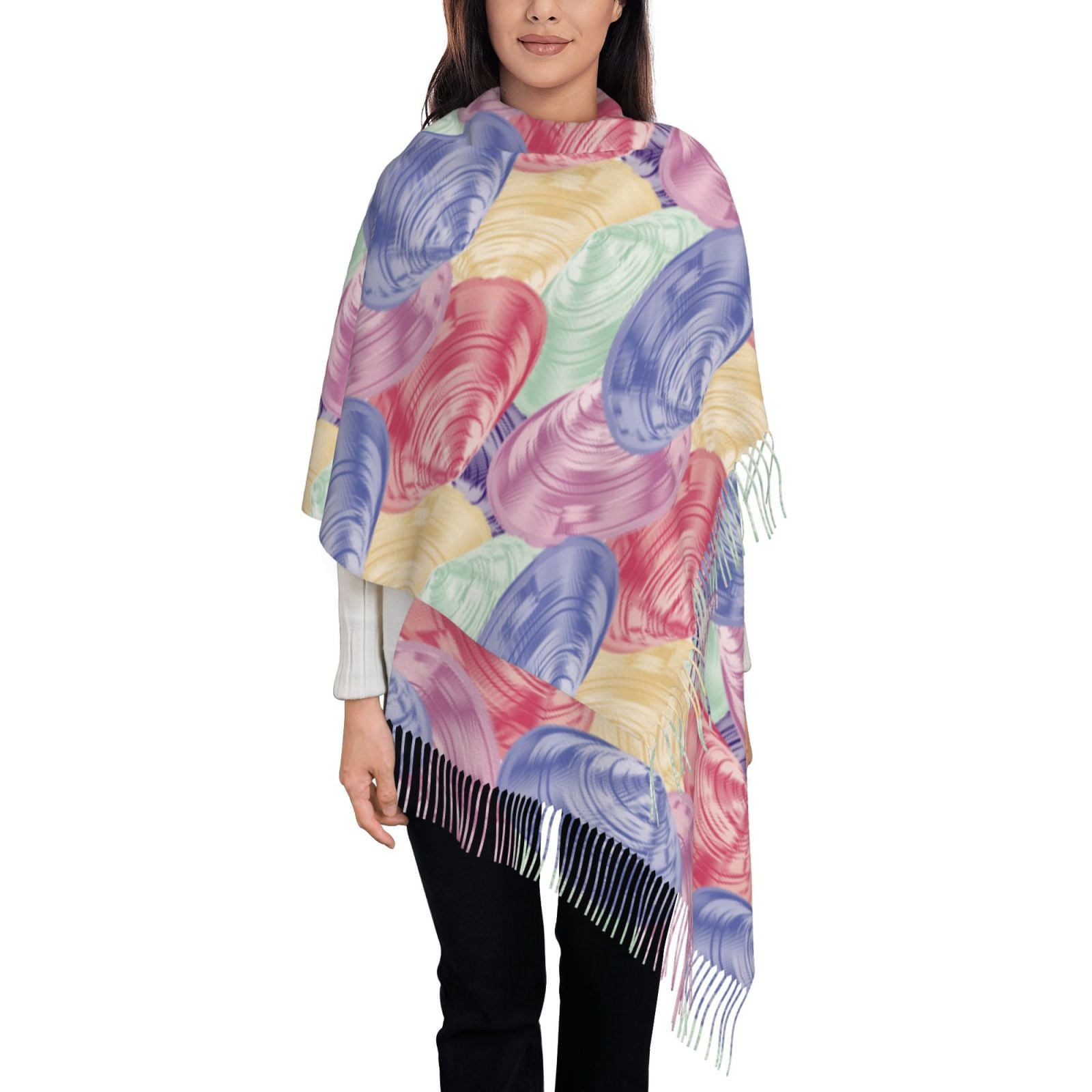 Scarf for Women, Conch Shells Print No.909 Women's Scarf Shawls ...