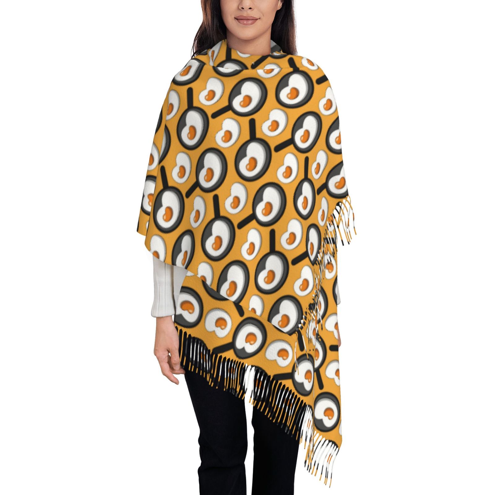 Scarf for Women, Cute Love Fried Egg Women's Scarf Shawls Imitation ...