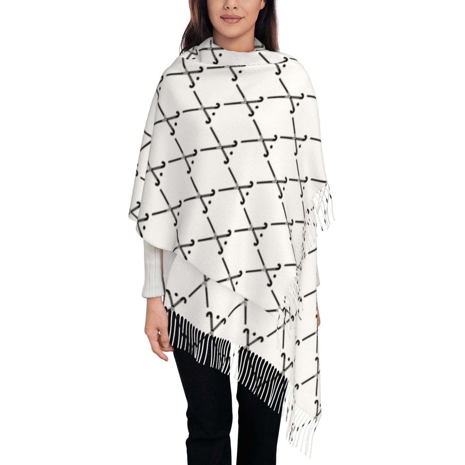 Scarf for Women, Hockey Stick black Women's Scarf Shawls Imitation ...