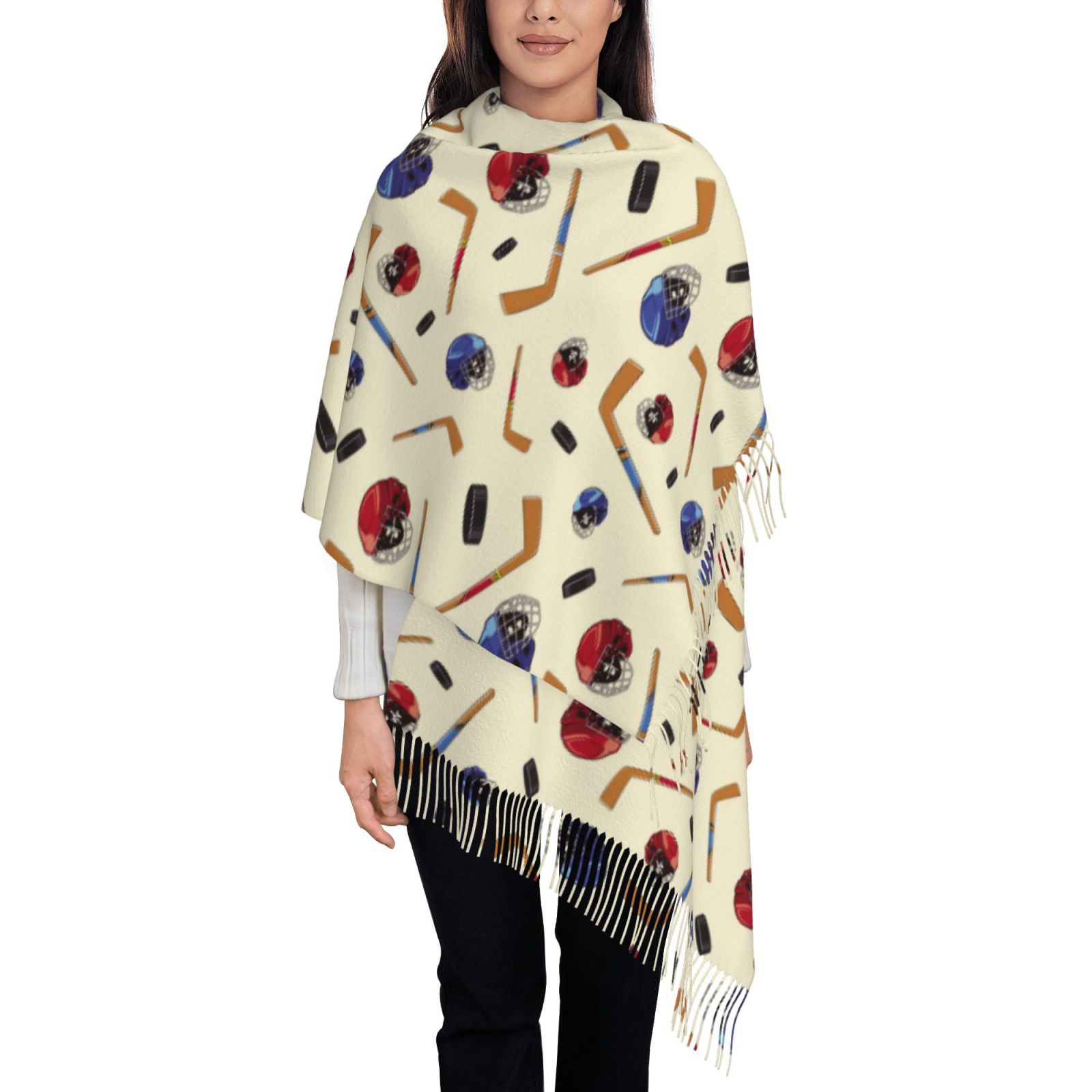 Scarf for Women, Hockey stick helmet cool Women's Scarf Shawls ...
