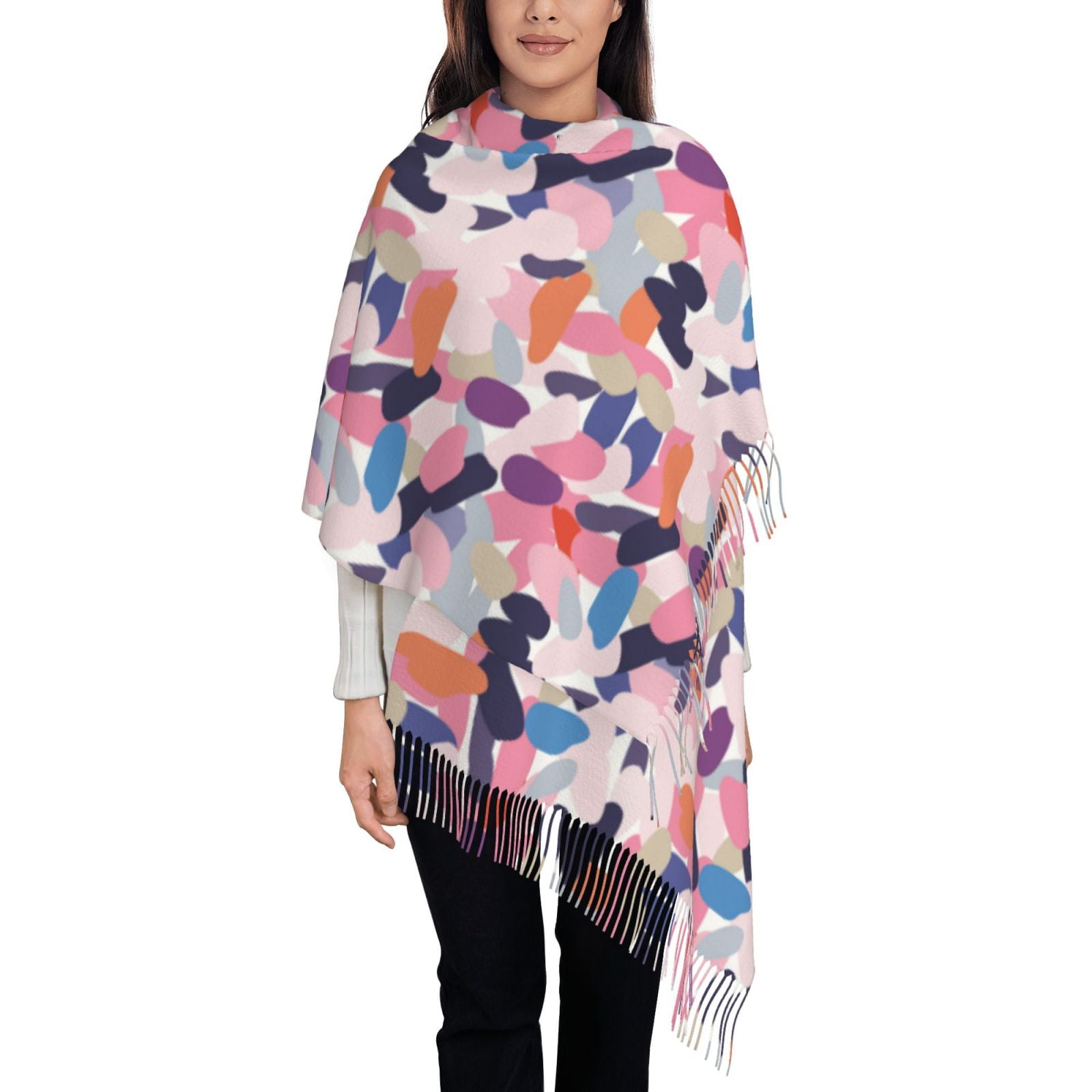 Scarf for Women, Multicolored paint spots pattern Women's Scarf Shawls ...