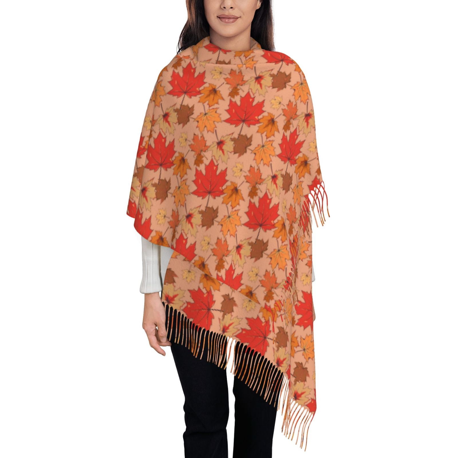 Scarf for Women, Yellow And Red Maple Leaves Women's Scarf Shawls ...