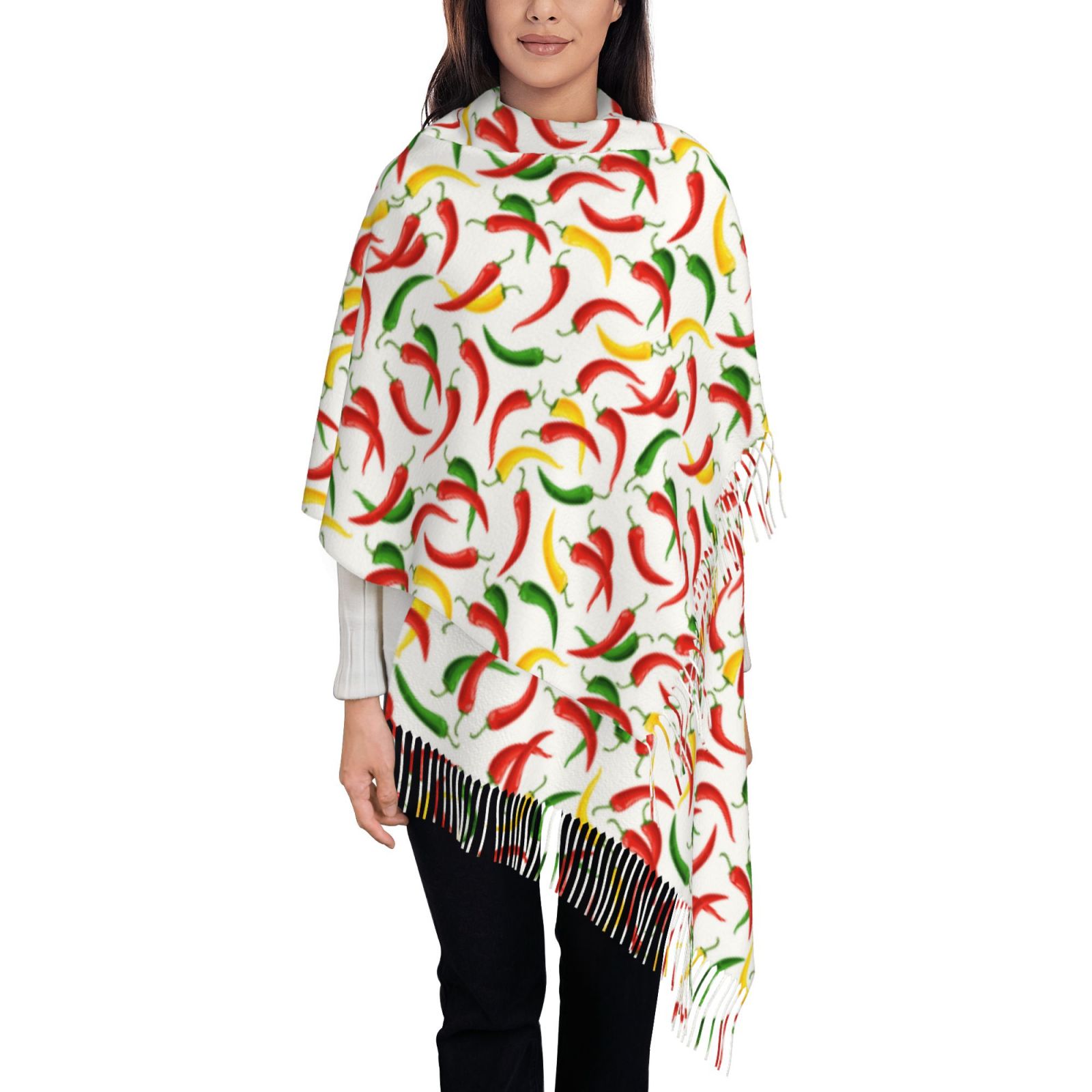 Scarf for Women, bell Pepper colorful Women's Scarf Shawls Imitation ...
