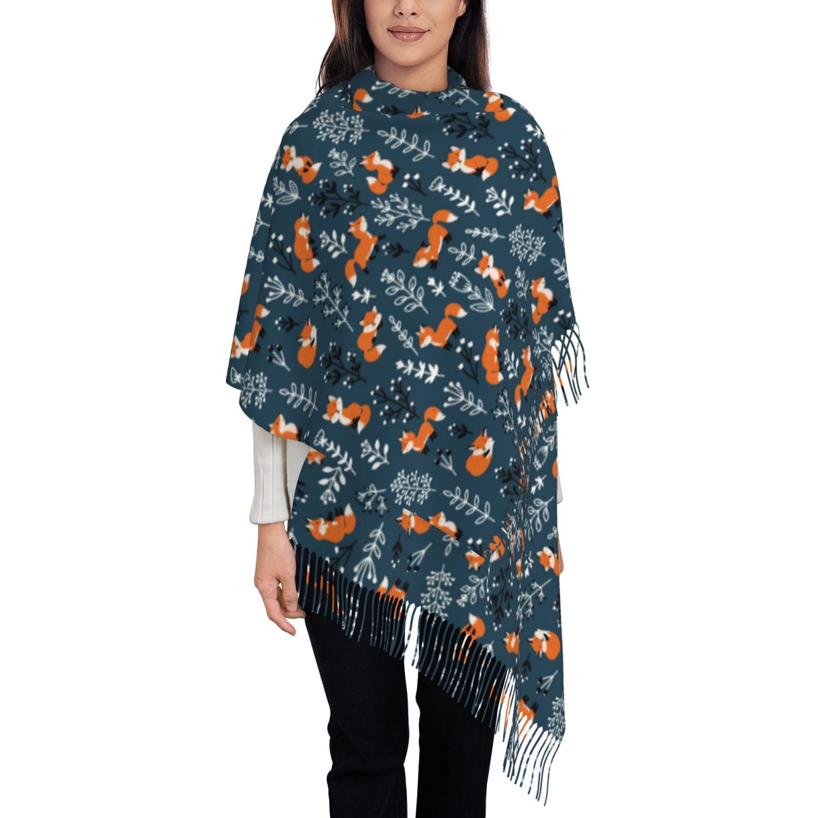 Scarf for Women, cute fall fox Women's Scarf Shawls Imitation Fleece ...