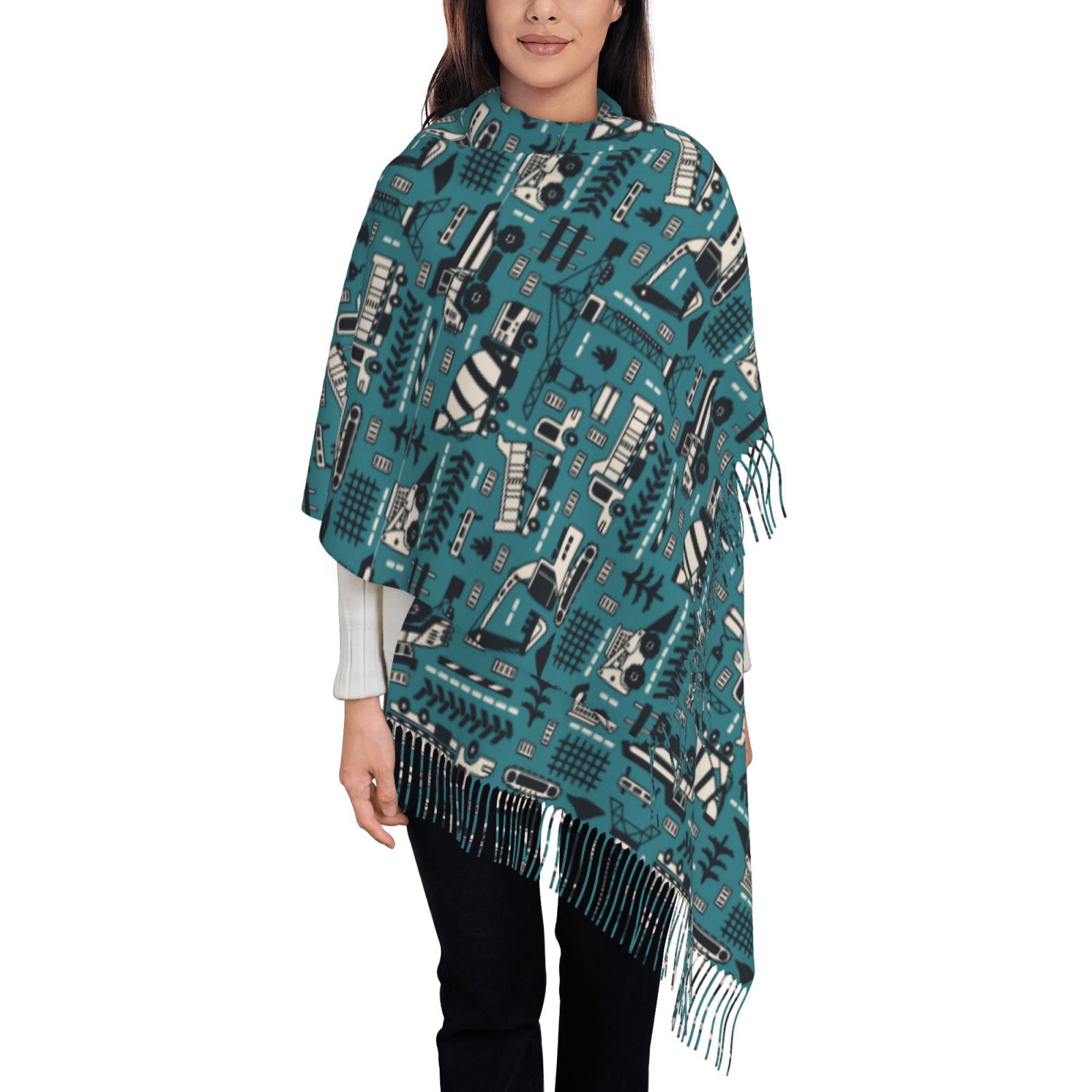 Scarf for Women, modern excavator Women's Scarf Shawls Imitation Fleece ...