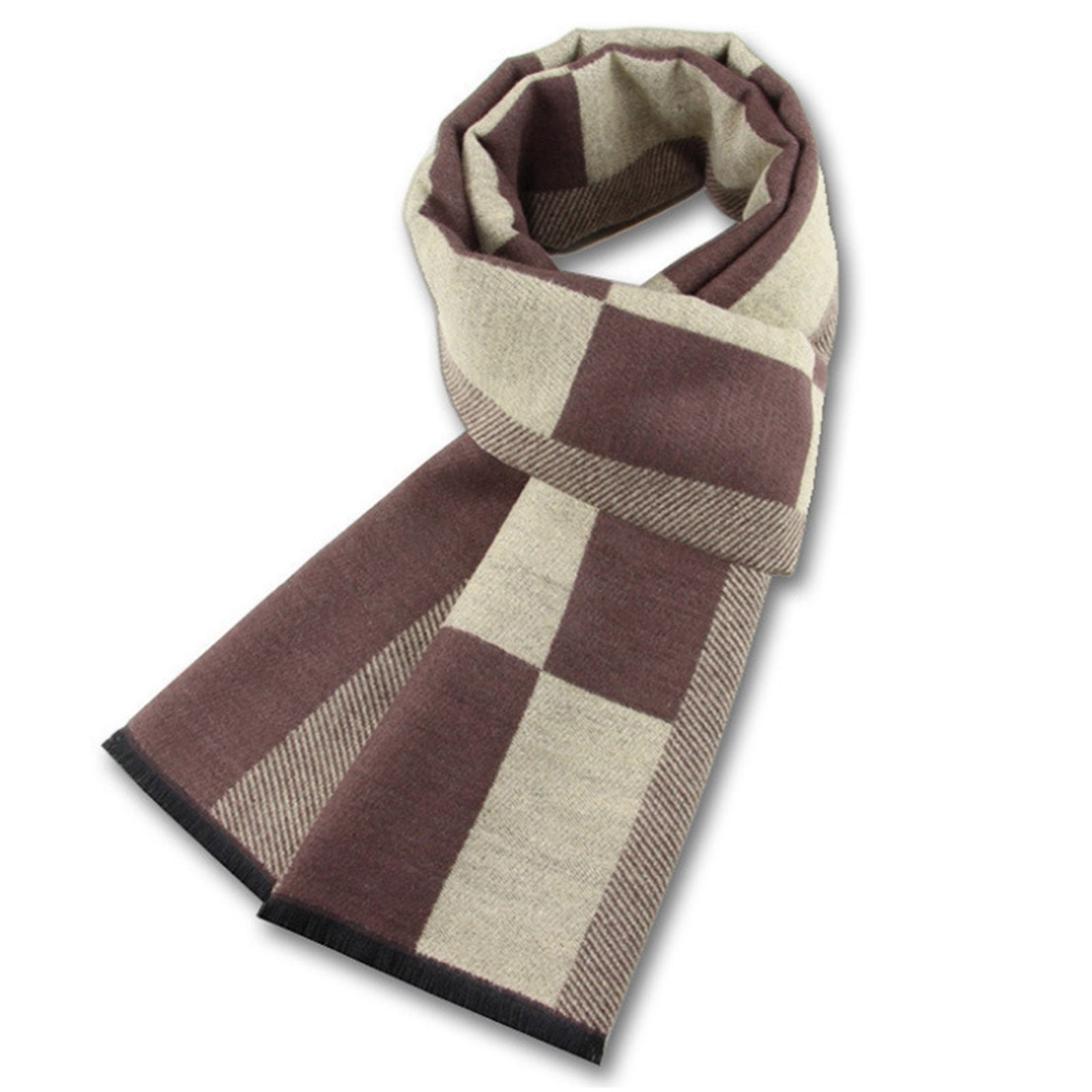 Scarf for Men Classic Color Block Thermal Warm Fall Winter Scarves ...