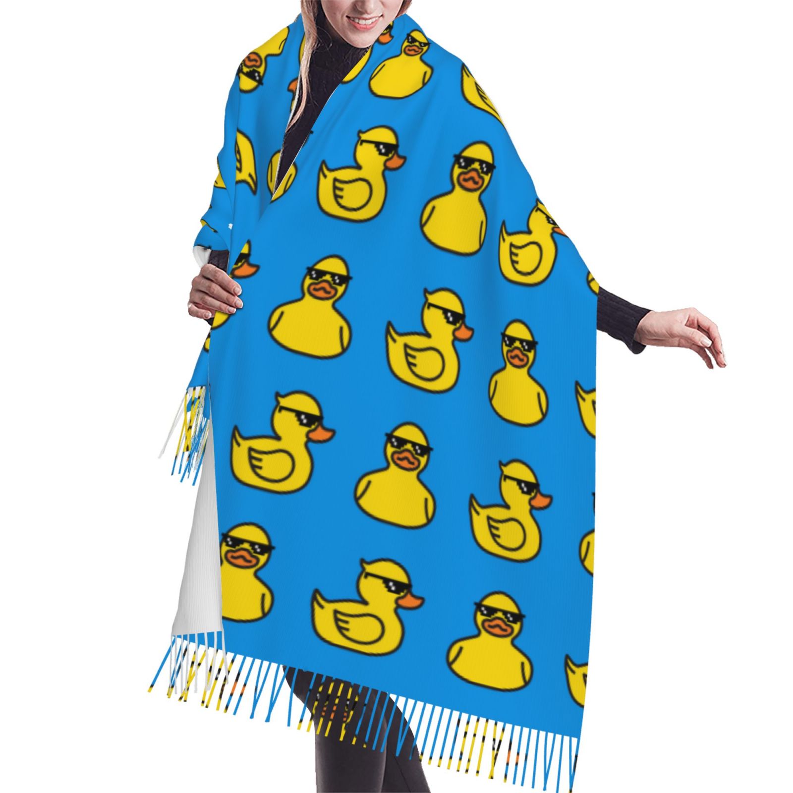 Scarf for Women - Cartoon Cute Duck With Glasses_A Fashion Pashmina ...