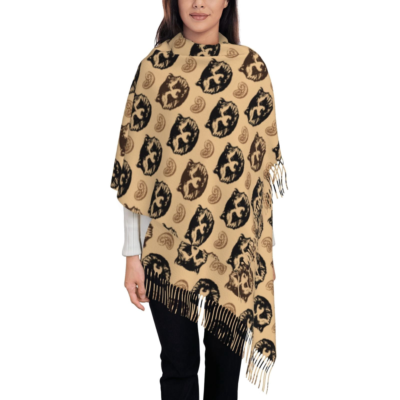 Scarf for Women - Cute Raccoon Love Fashion Like Pashmina Long Shawl ...