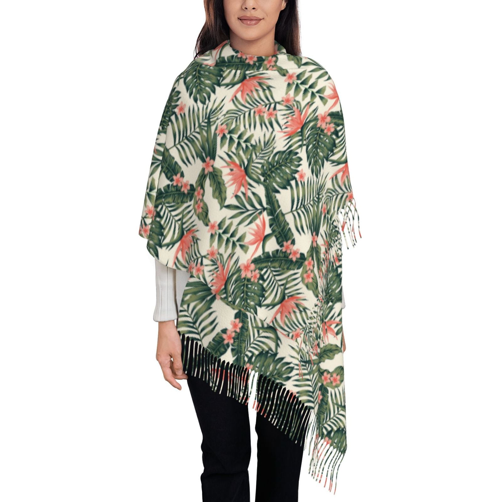 Scarf for Women - Palm Trees and Tropical Fashion Like Pashmina Long ...