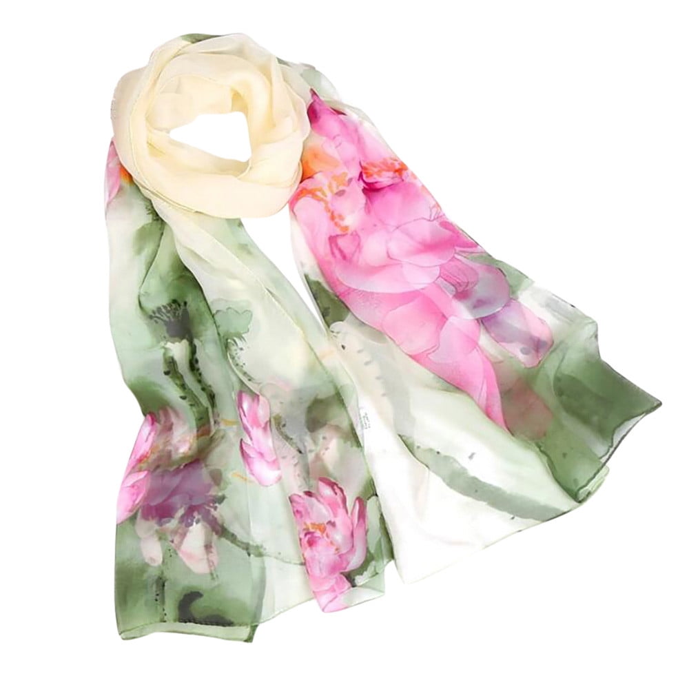 Scarf for Women Printing Long Soft Wrap Scarf Ladies Shawl Scarves ...