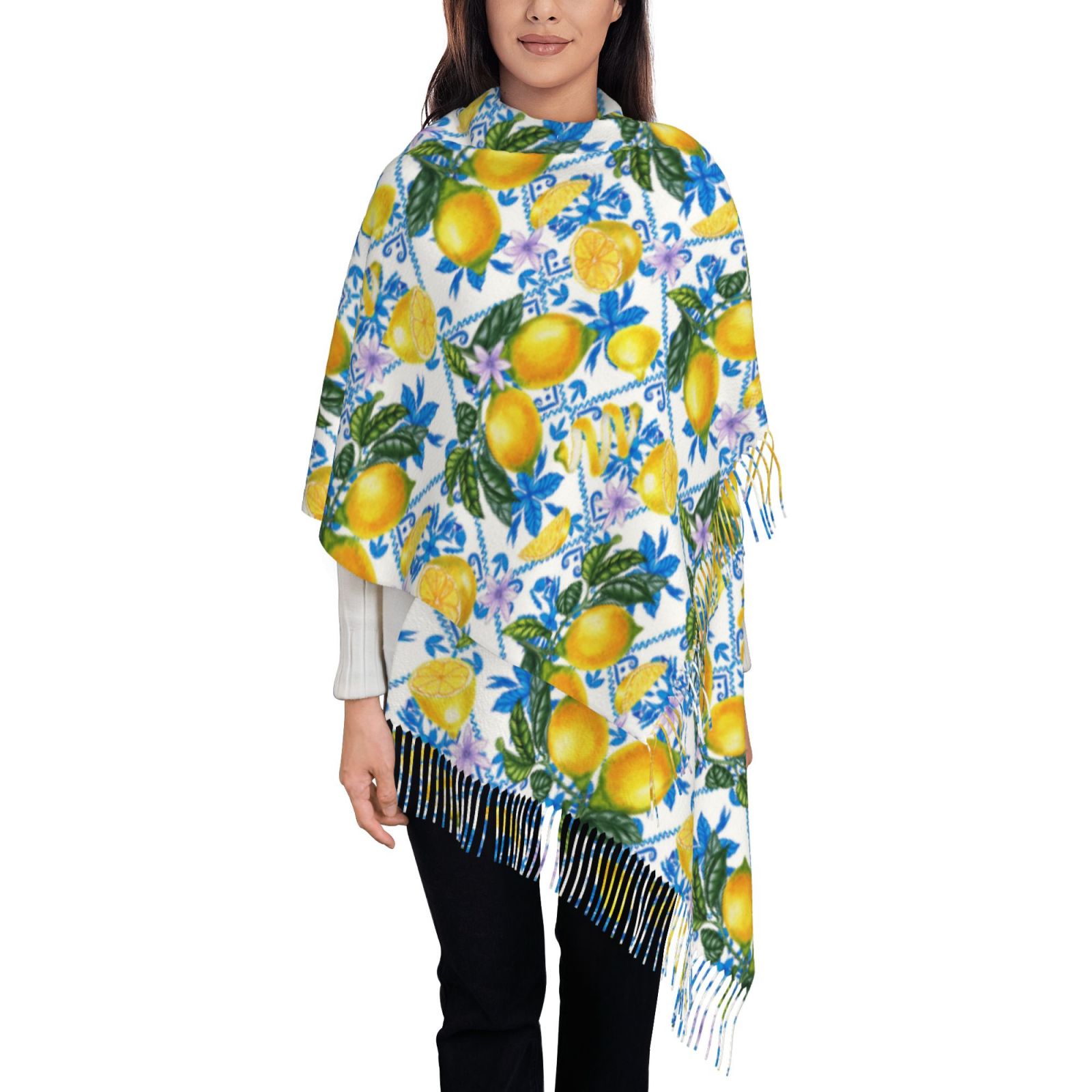 Scarf for Women - Sicilian lemons yellow Moroccan style Fashion Like ...