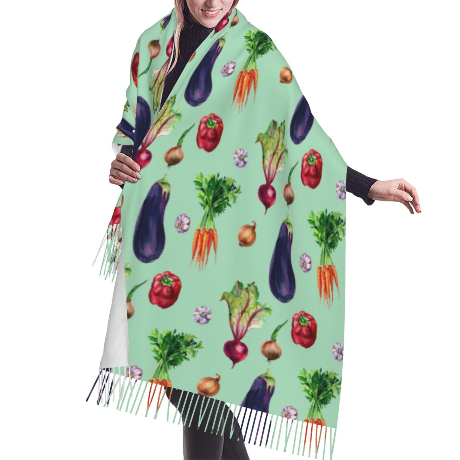 Scarf for Women, onion garlic Eggplant Women's Scarf Shawls and Wraps ...