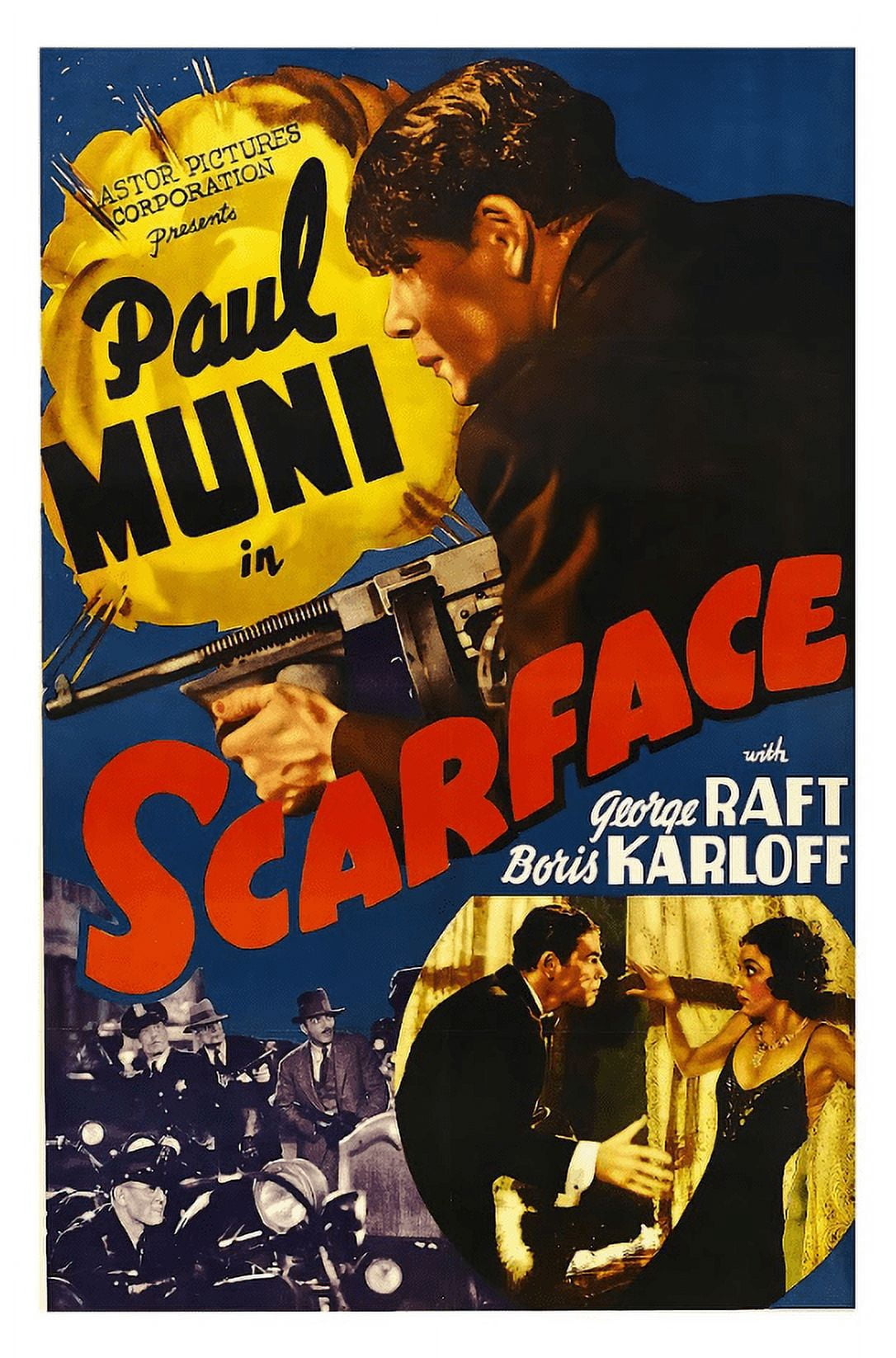 Scarface (1932) Poster 24x36 Classic Gangster Film with Paul Muni as a ...