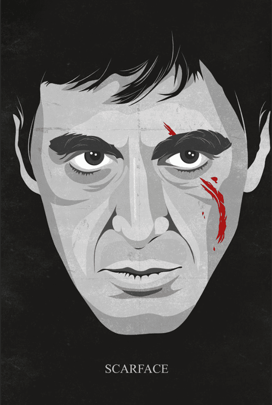 Scarface 1983 Movie Poster 24x36 - Al Pacino - Legendary Crime Thriller ...