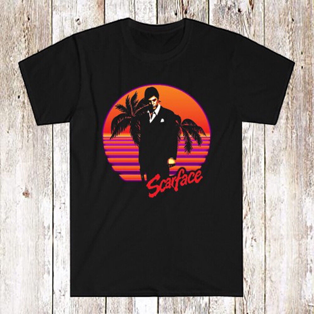 Scarface Al Pacino Gangster Movie Men's Black T-Shirt Size S-5XL ...
