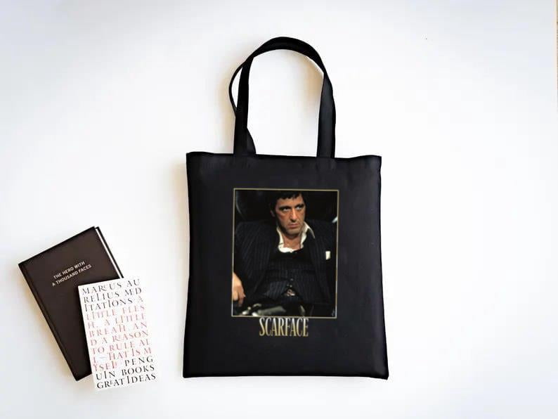 Scarface Al Pacino Movie Tony Montana Crime Drama Brian De Tote Bag ...