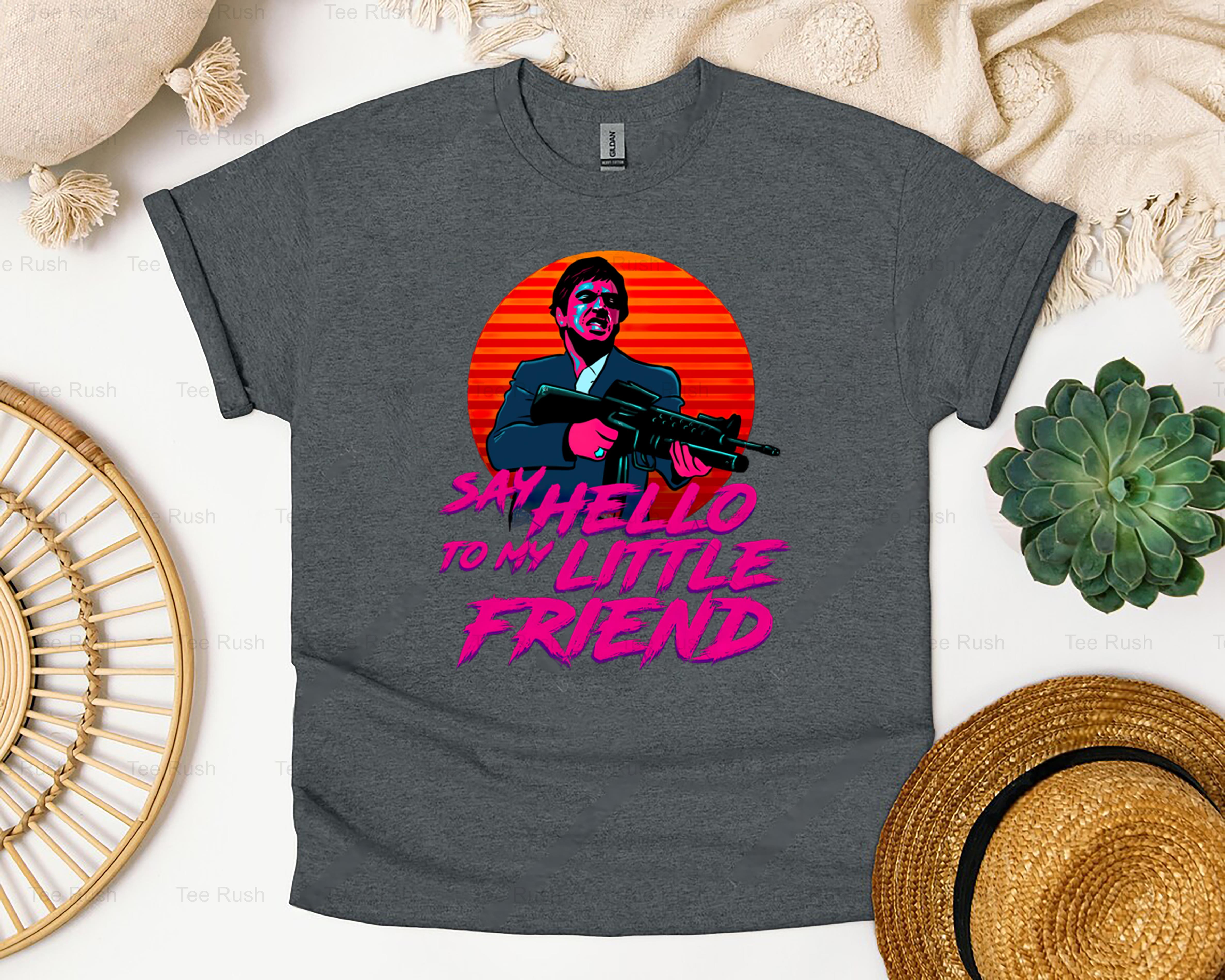 Scarface Al Pacino Movie Tony Montana Crime Drama Title (2),T-Shirt, SW ...