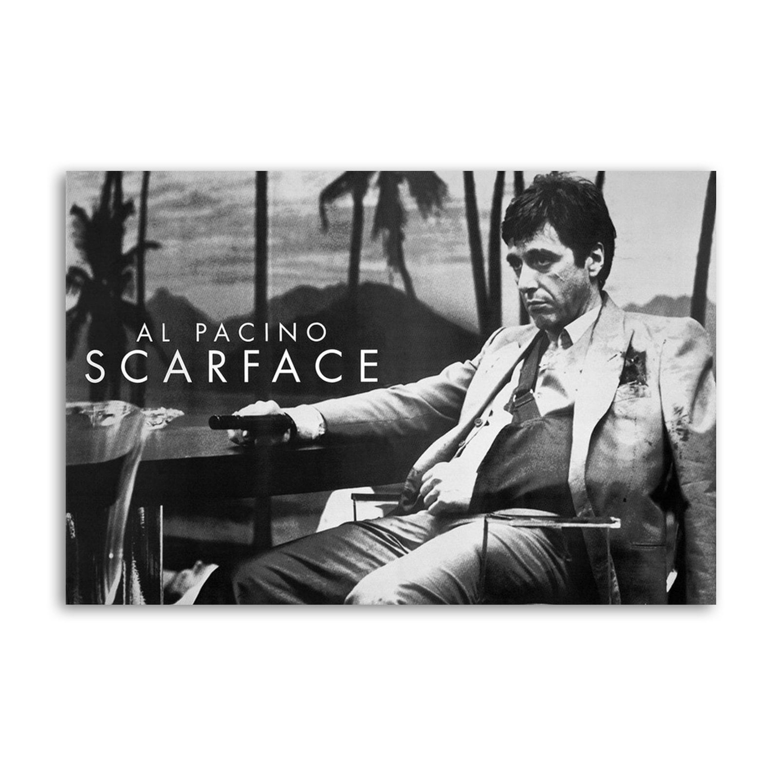 Scarface Al Pacino - Palm Trees Movie Room Aesthetic Poster Print Art ...