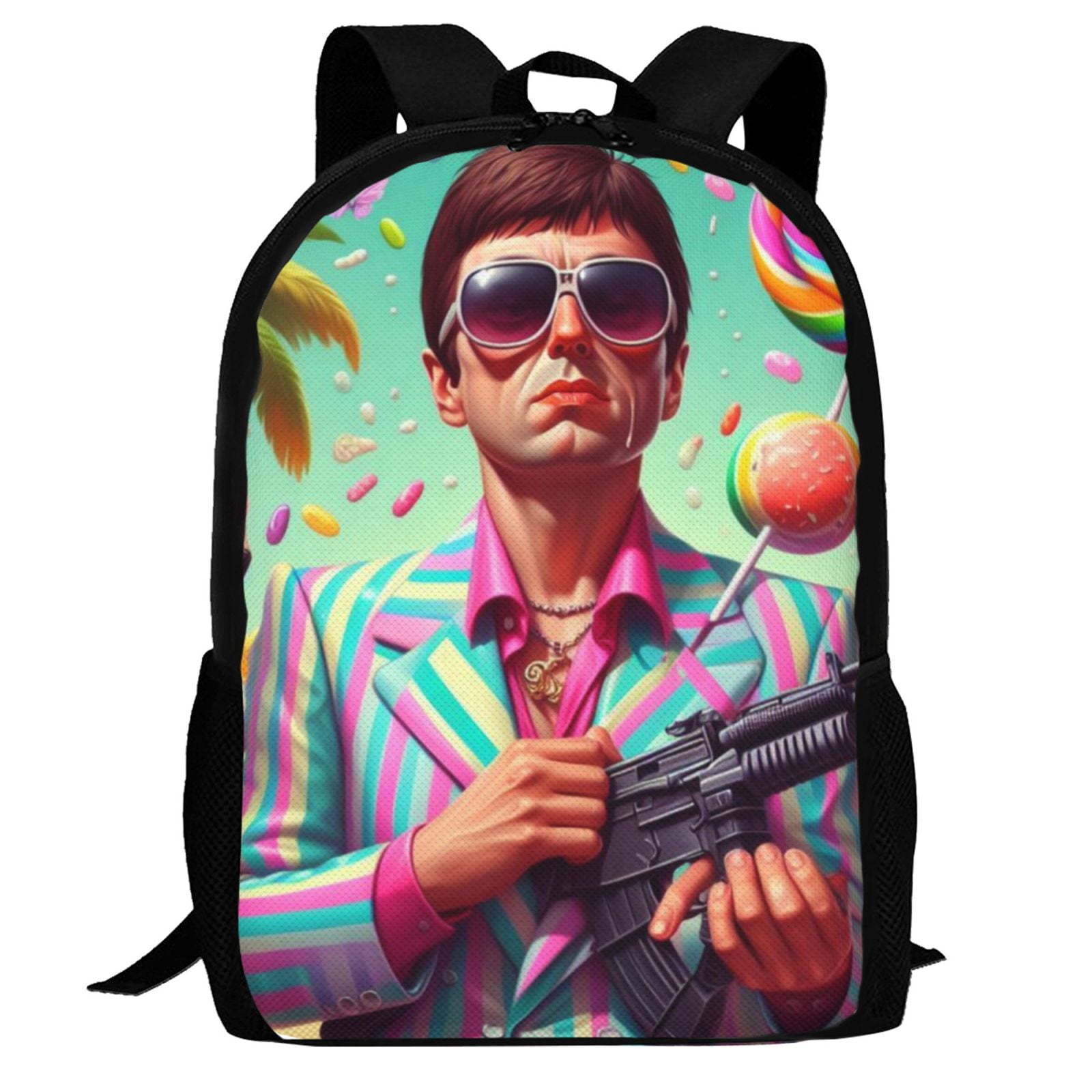 Scarface Backpack, 3d Printed Laptop Backpack, Water Resistant Computer ...