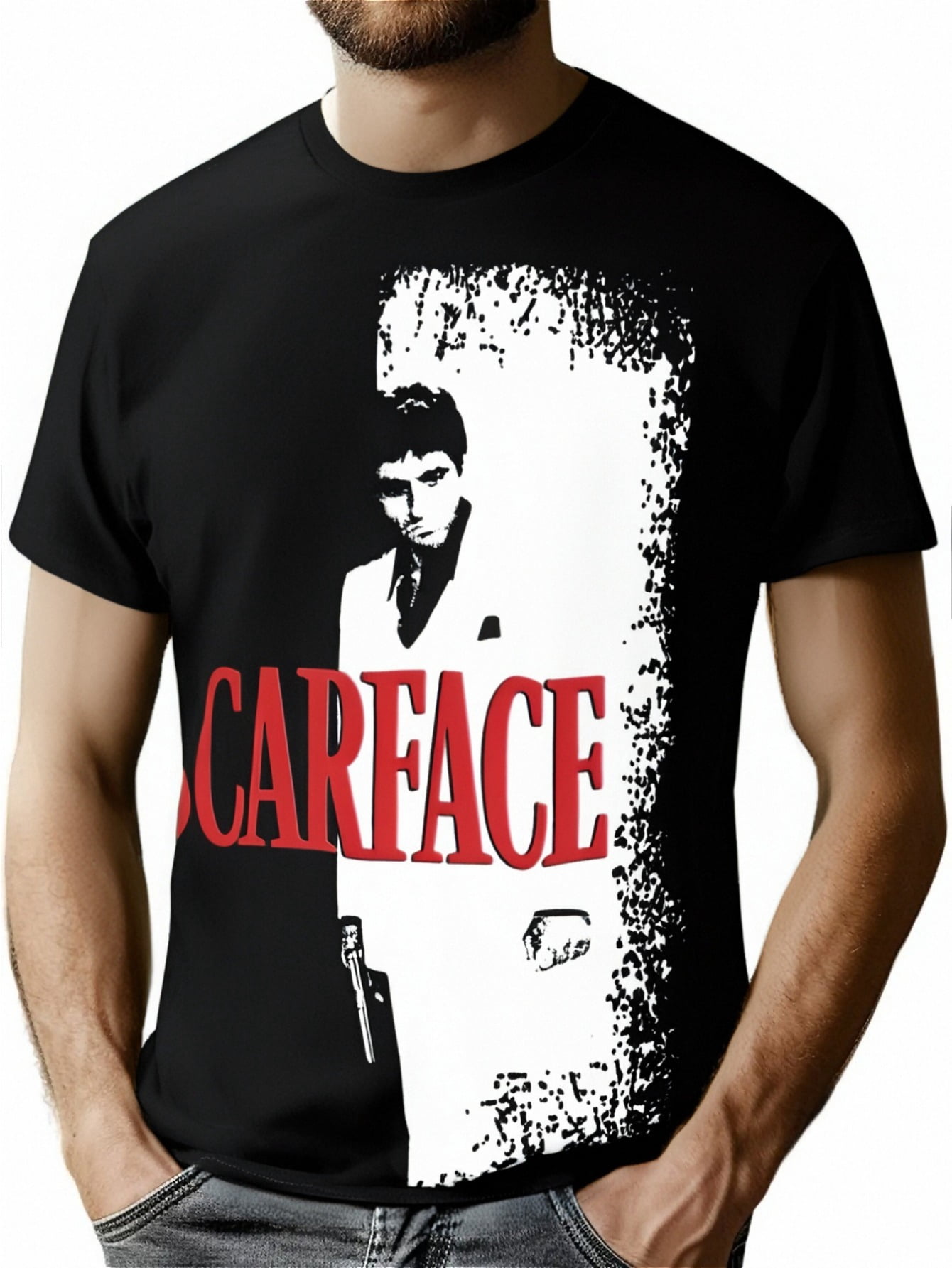 Scarface Fan Essential - Unisex Black Graphic Tee with Movie Poster ...