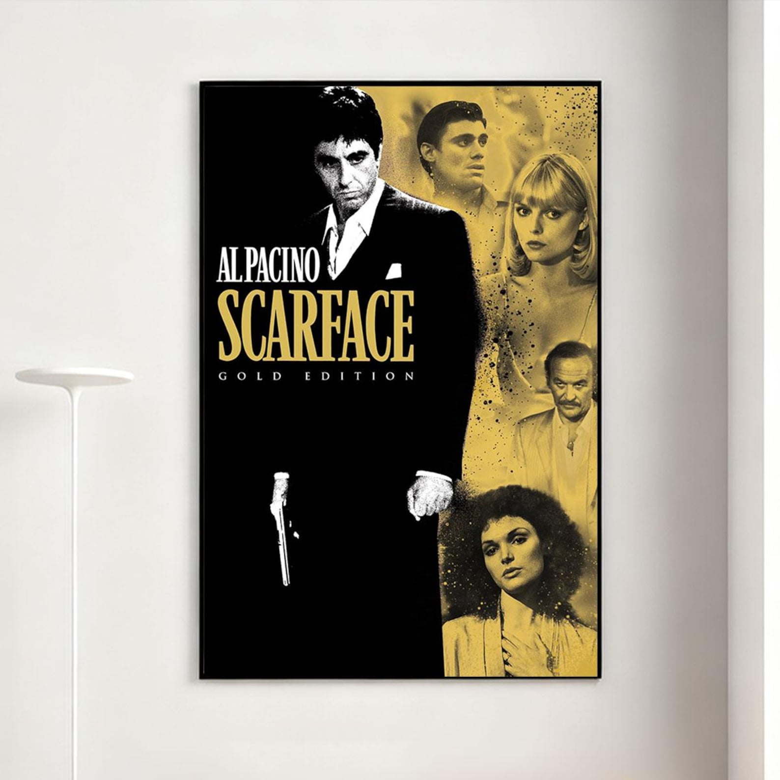 Scarface Gold Edition Movie Poster, Al Pacino Crime Film Collage Wall ...