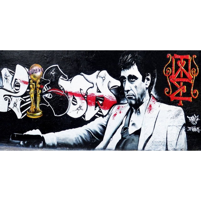 Scarface Graffiti - CANVAS OR PRINT WALL ART - Walmart Business Supplies