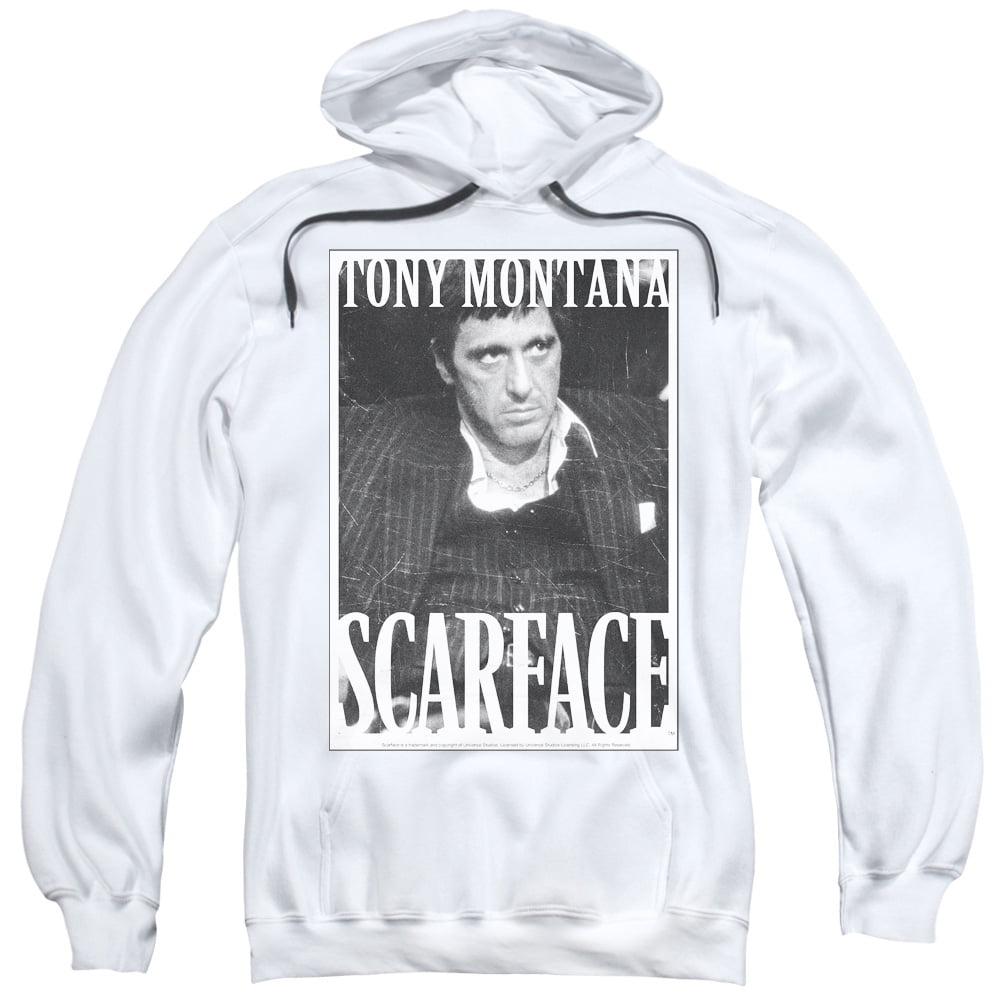 Scarface Men's Business Face Hooded Sweatshirt X-Large White - Walmart.com
