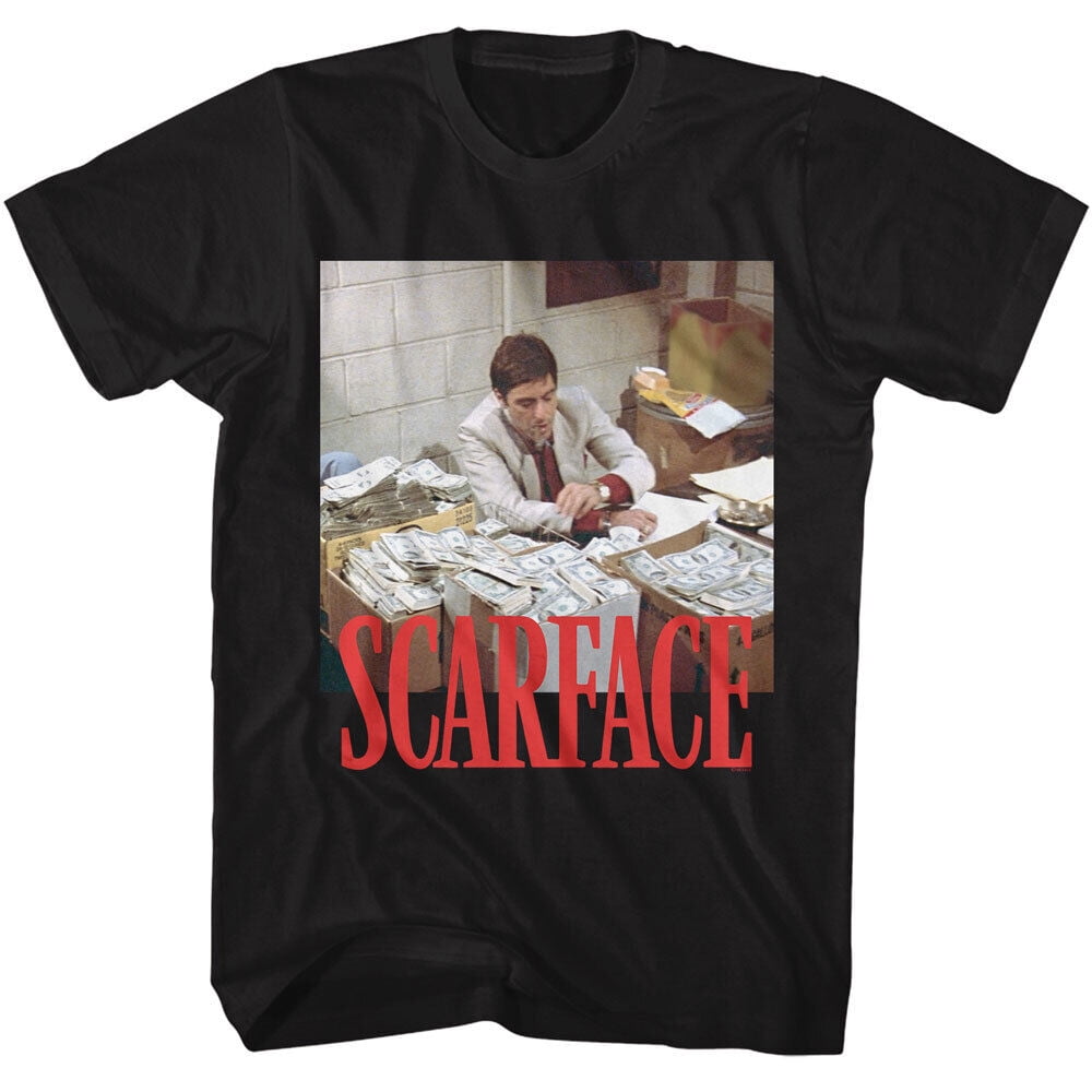 Scarface Men's T Shirt Tony Montana Al Pacino Mob Movie New Black Tee ...