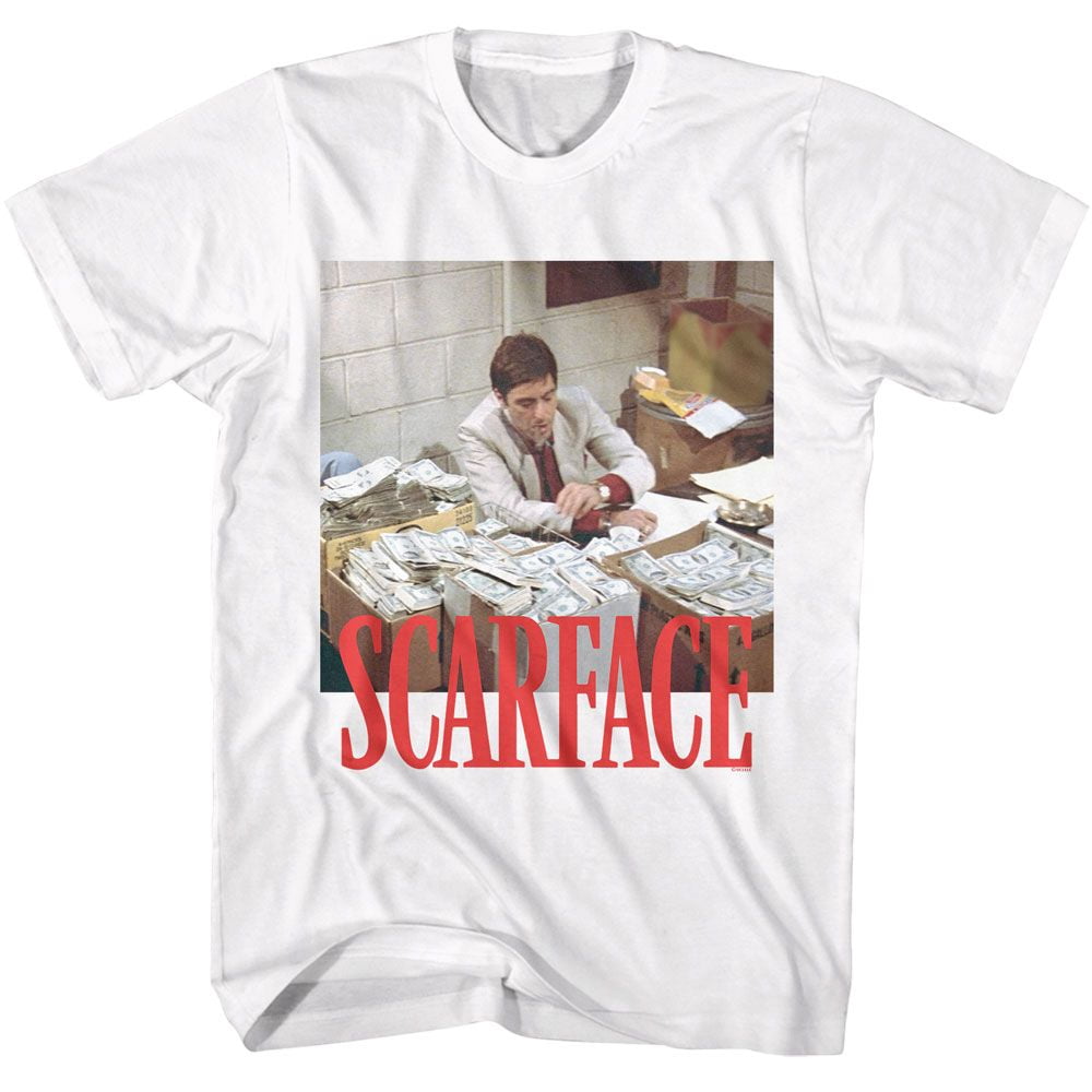 Scarface Money Stacks White Adult T-Shirt - Walmart.com