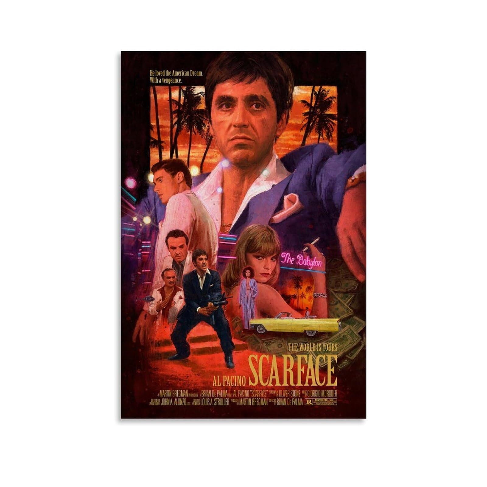 Scarface Movie Al Pacino Posters for Room Aesthetic Canvas Wall Art ...