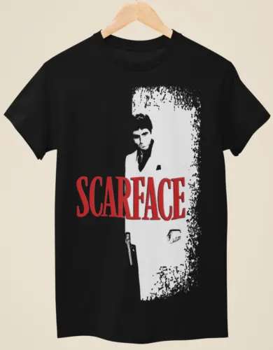 Scarface - Movie Poster Inspired Unisex Black T-Shirt Hot Trending ...