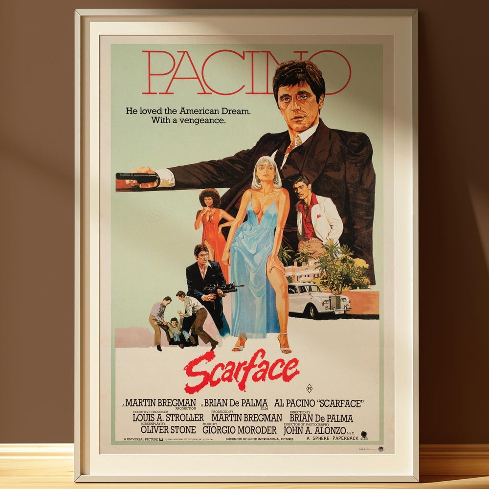 Scarface Movie Poster Vintage Scarface Movie Poster Scarface Vintage ...