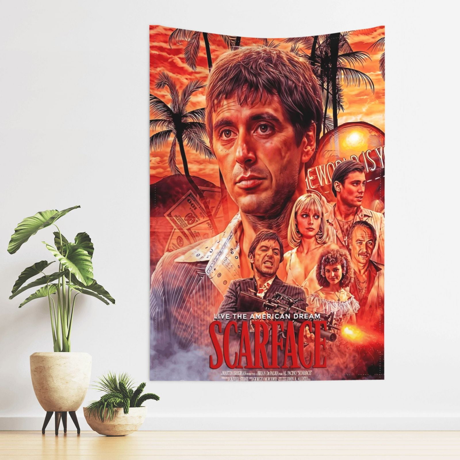 Scarface Movie Tapestry, Scarface Party Decorations Tony Montana Poster ...